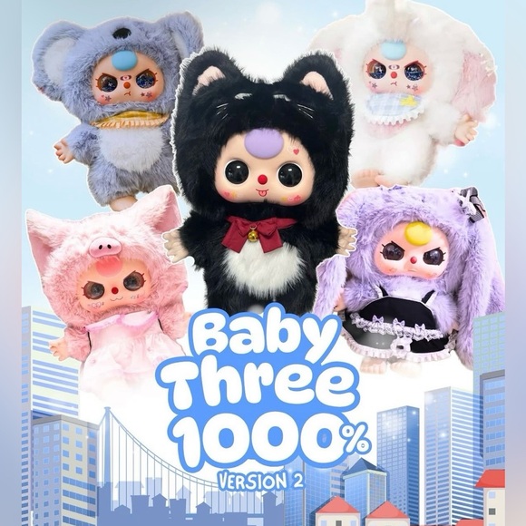 Toys | Baby Three 100 V2 Plush 1 Blind Boxunconfirmed 420snow Flash ...